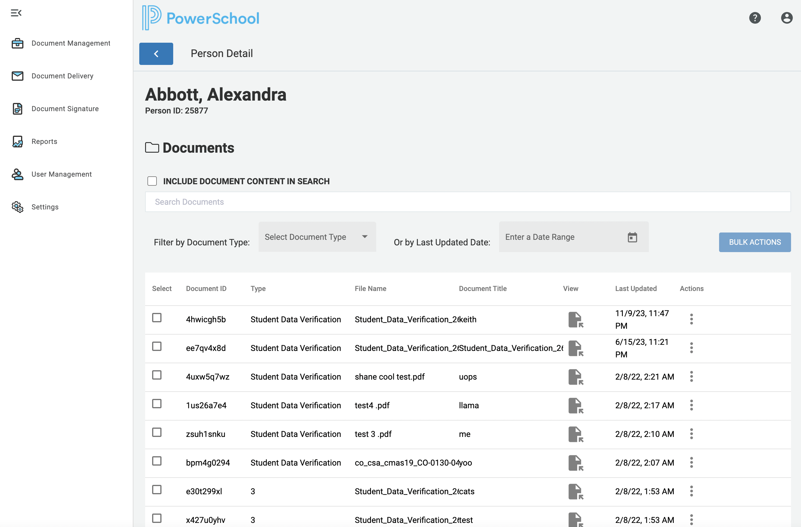 Document Storage - PowerSchool Marketplace